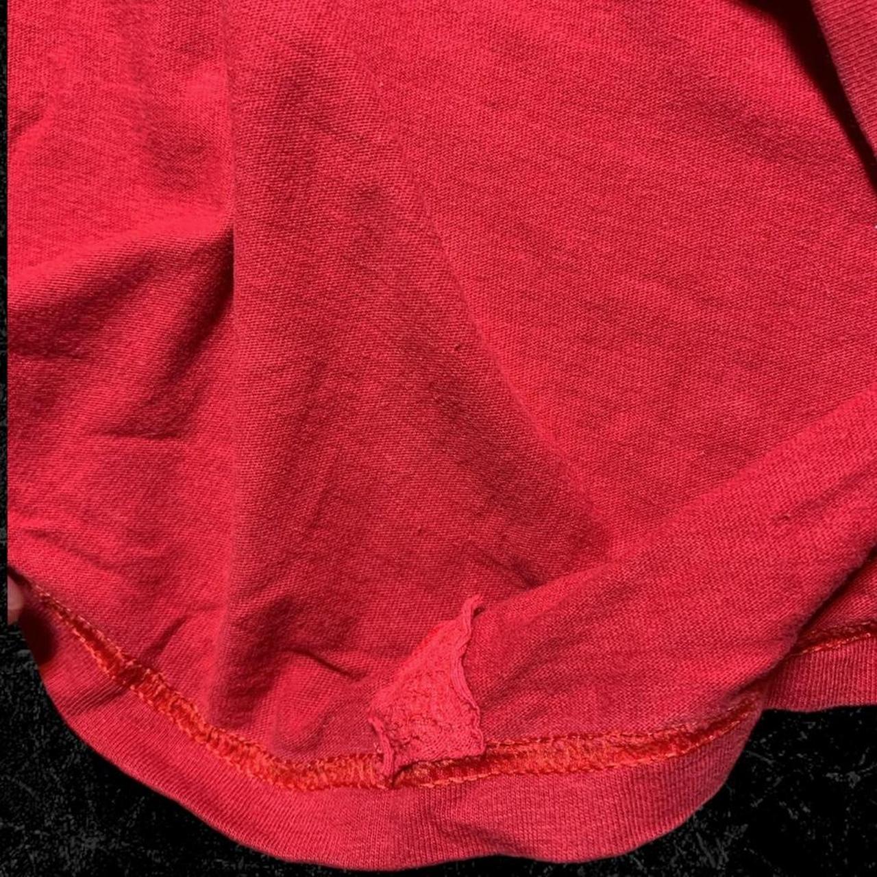 Tapout red + white 3-d skull tshirt. Fire print,... - Depop