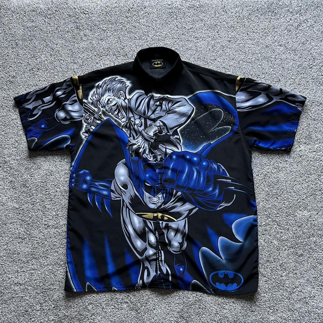 Vintage Y2K DC Comics Batman & Joker Graphic Button... - Depop