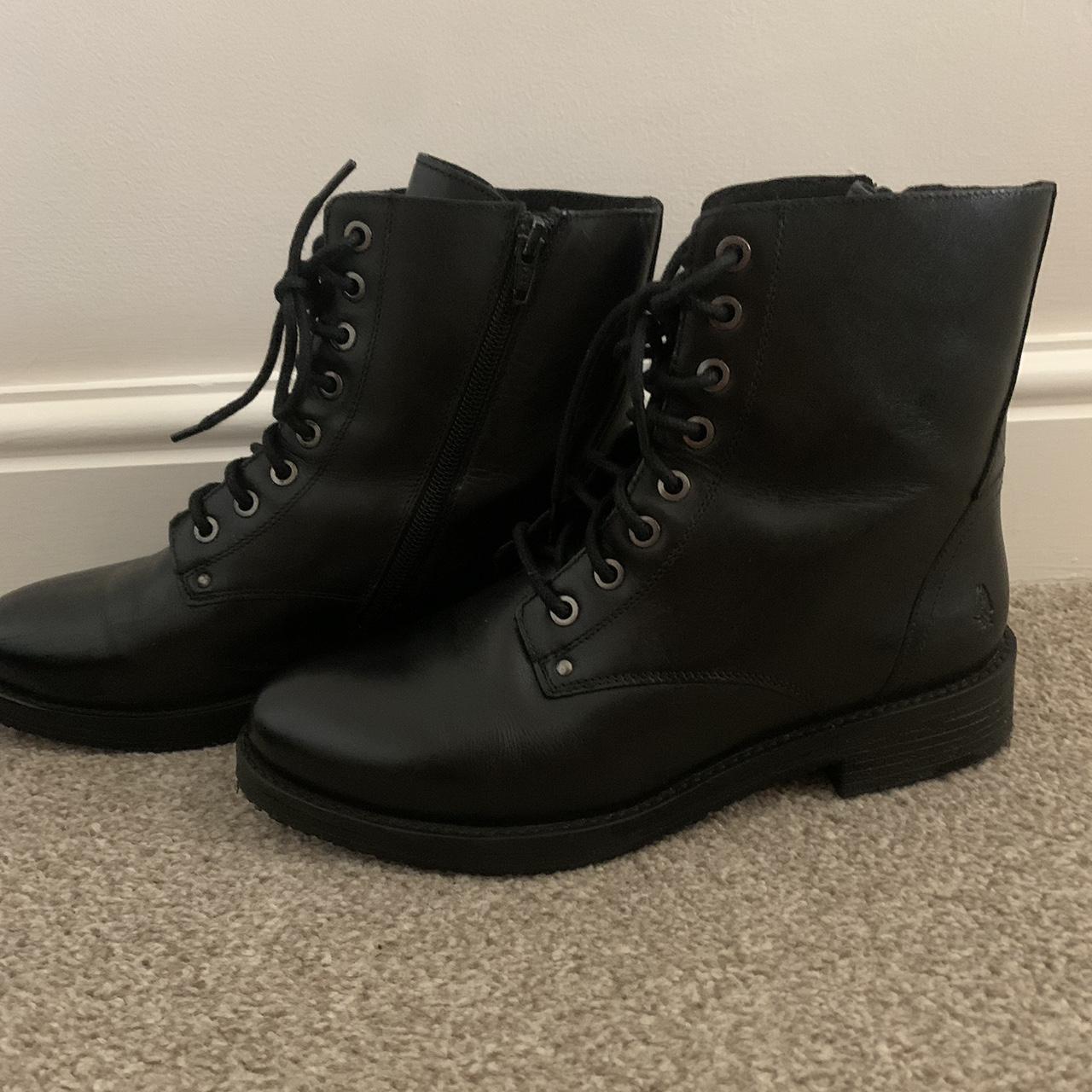 Black Real Leather Hush Puppies Zip... - Depop