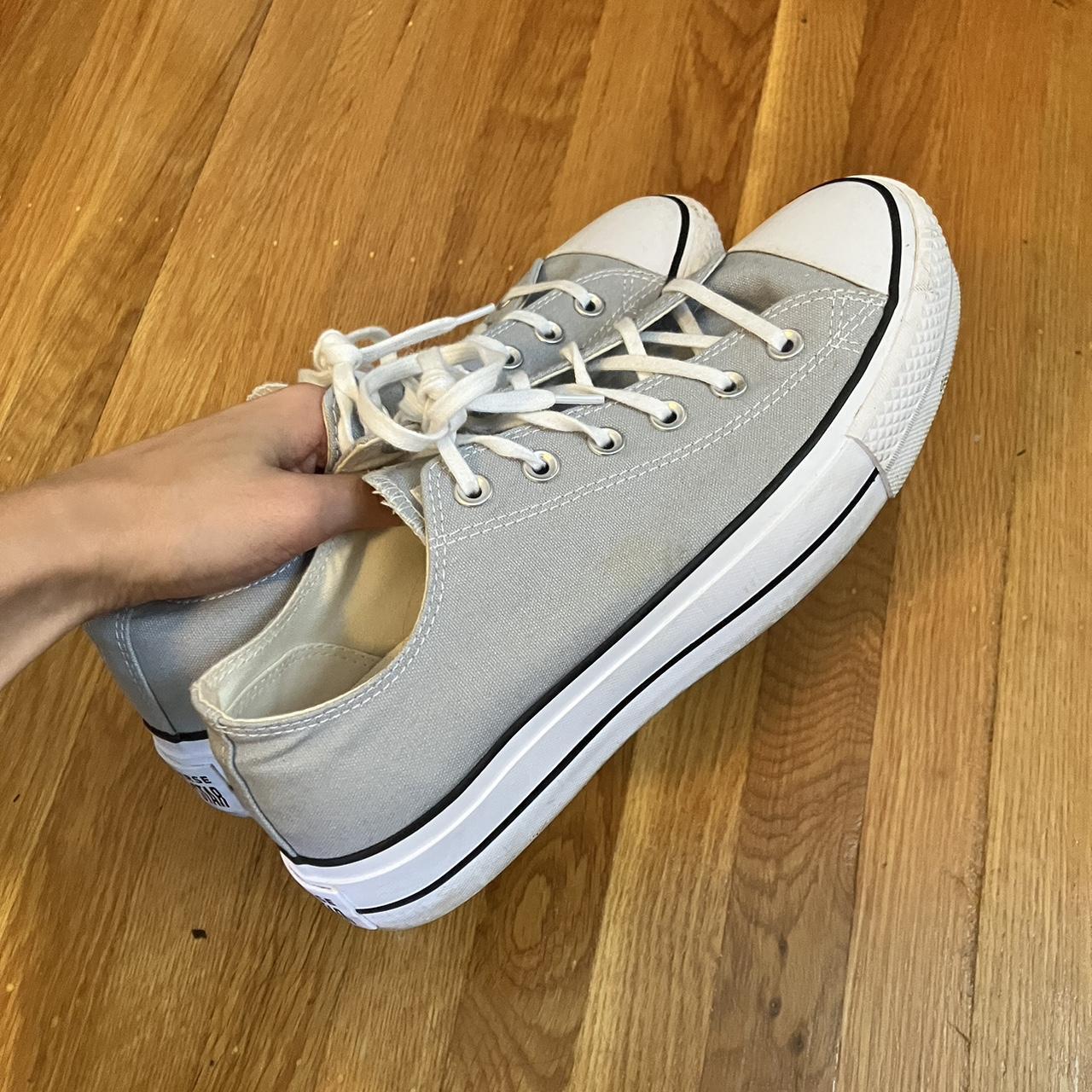Blue Grey Converse Platform Sneakers ••••• In... - Depop