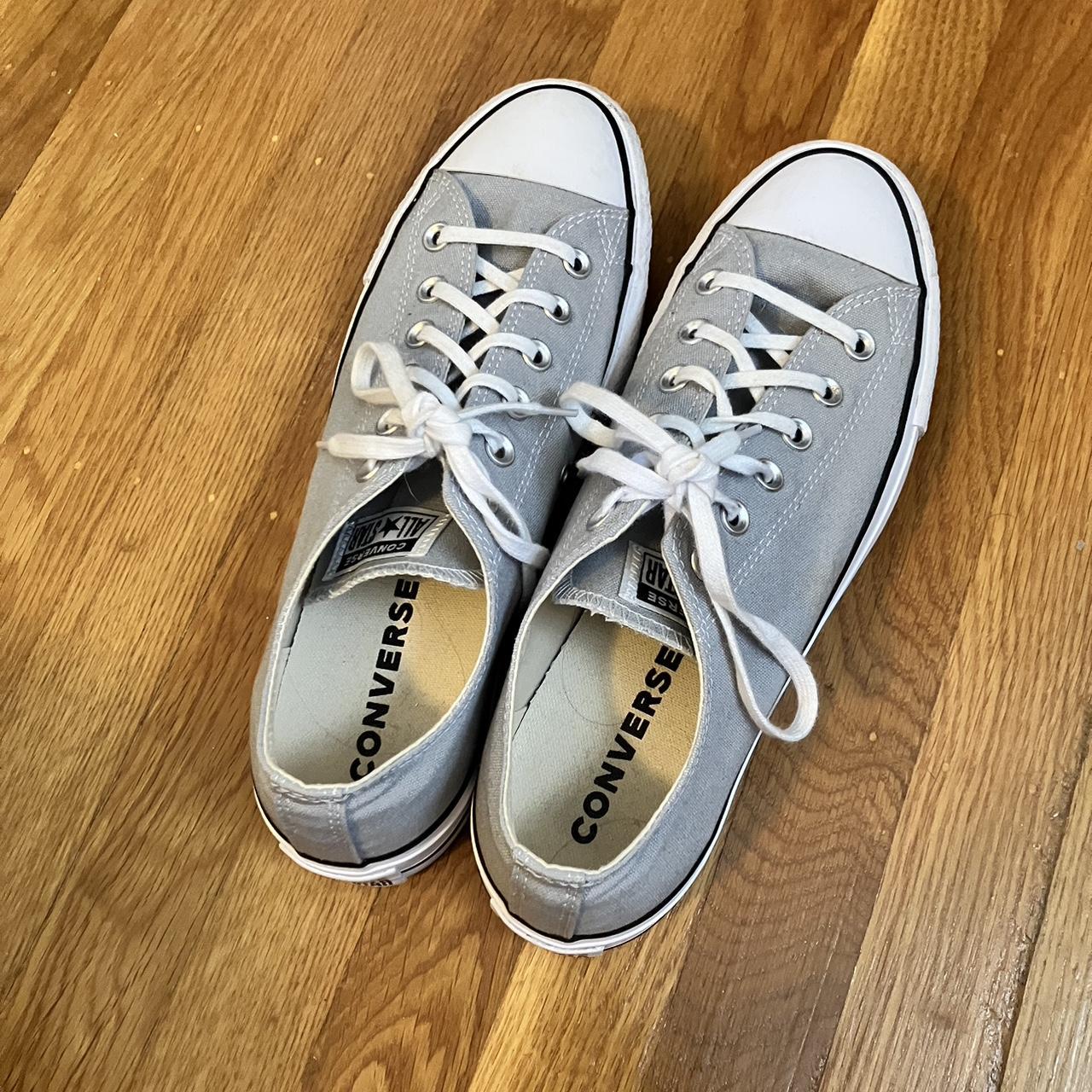 Blue Grey Converse Platform Sneakers ••••• In... - Depop