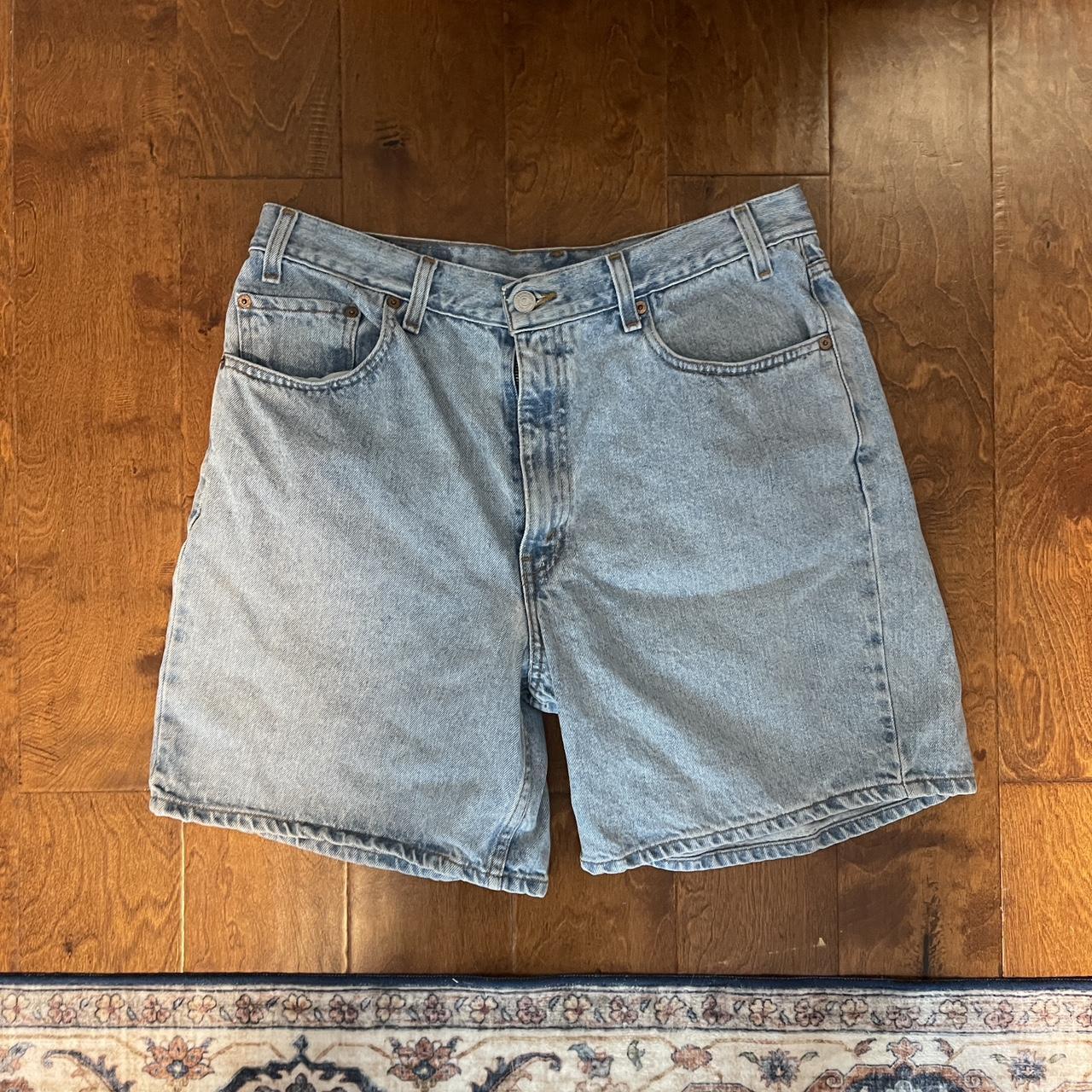 550 levis jorts light wash denim 36" waist open to... - Depop