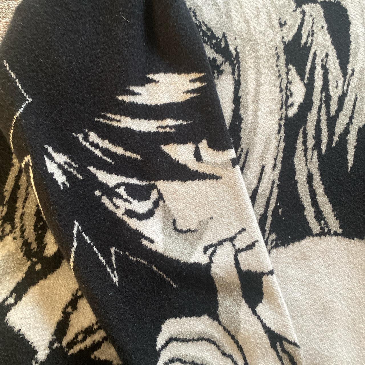 deathnote knit sweater size medium, could fit anyone... - Depop