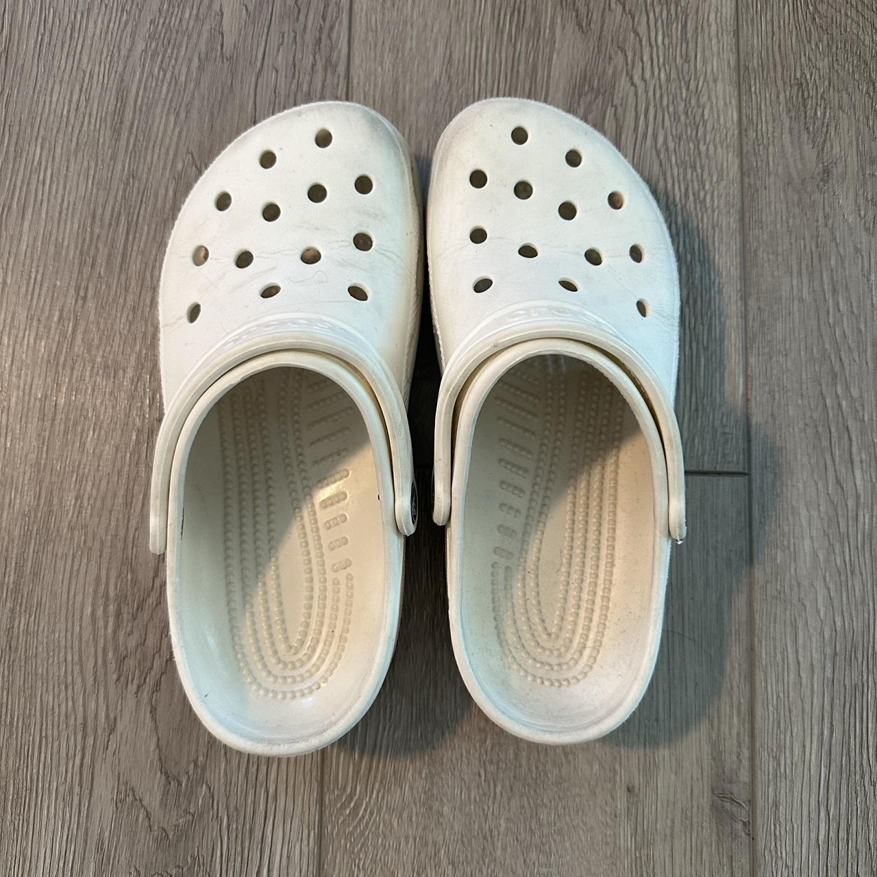 White Crocs Women size 6 - Depop
