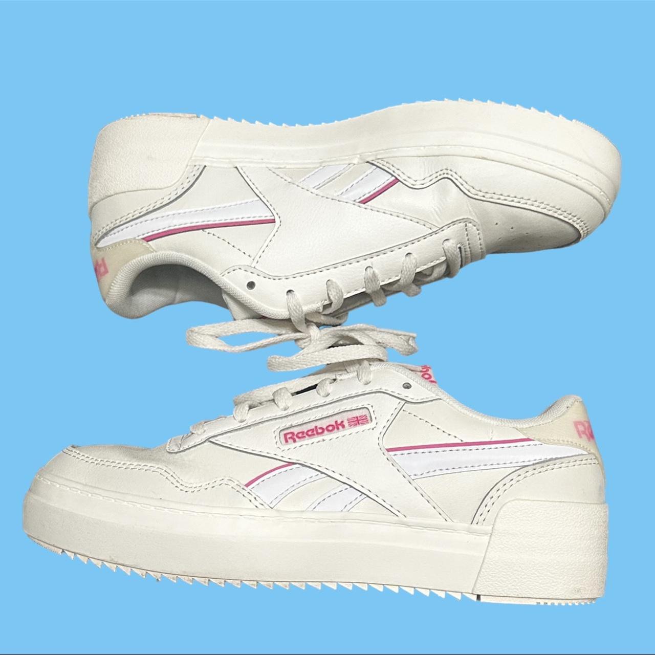 Reebok Classics Pink White Shoes - Size 7W - As... - Depop