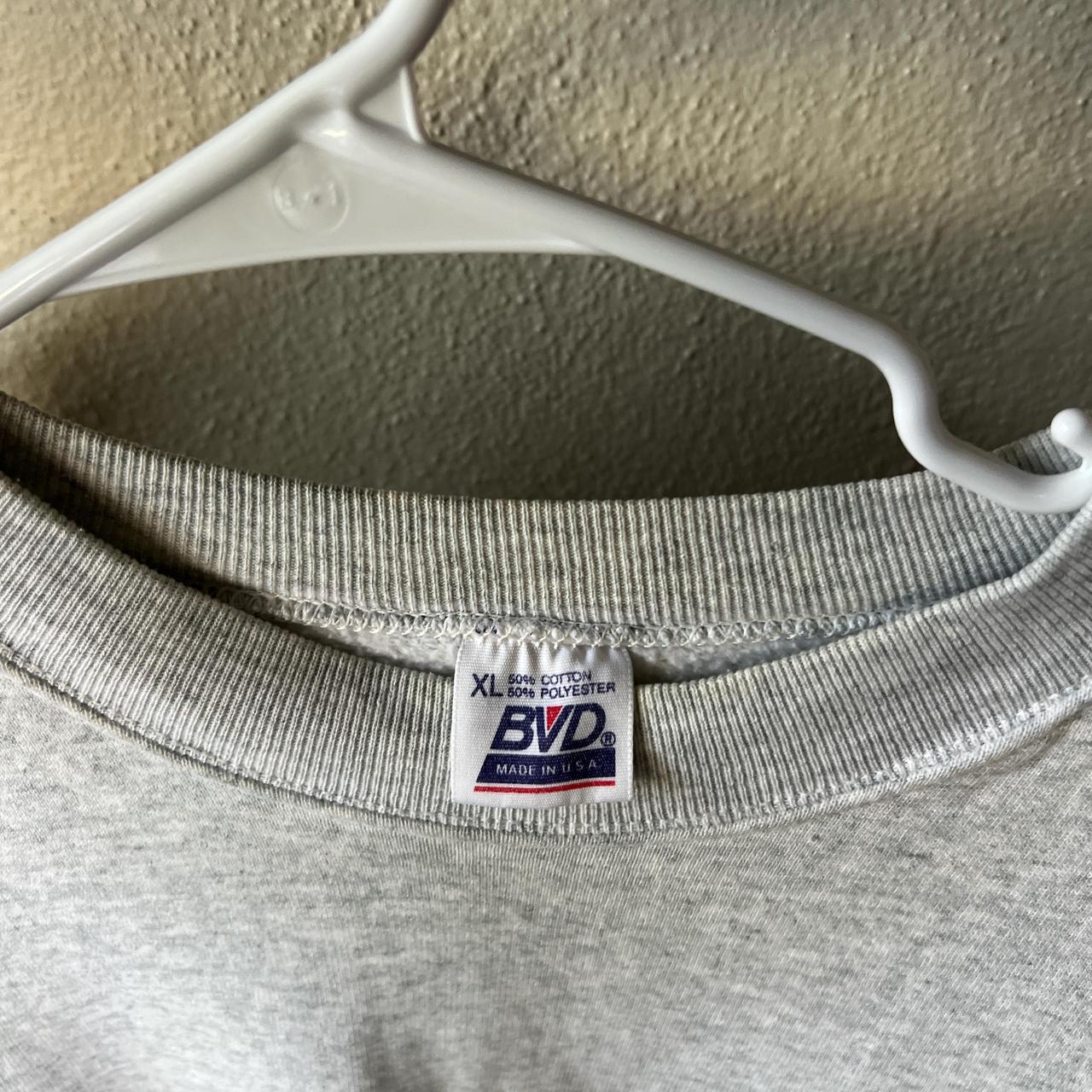 Vintage 90s Blank Crewneck BVD Brand Heather Grey... - Depop