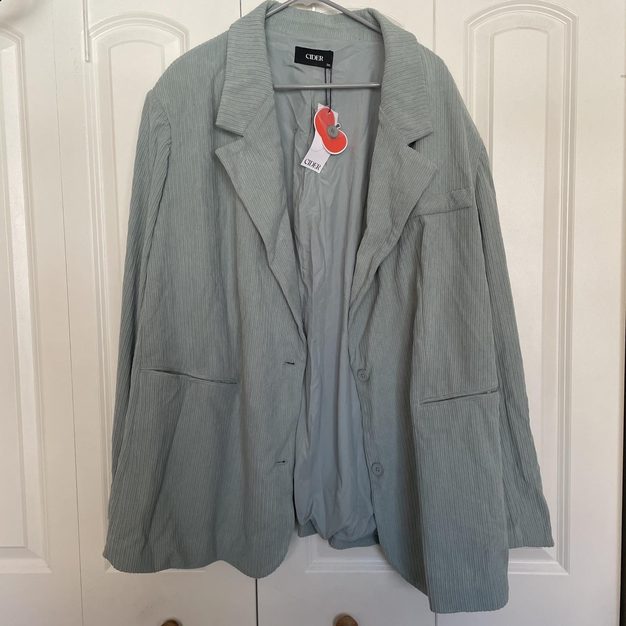 NWT Cider Corduroy Blazer Jacket with collar Dusty... - Depop