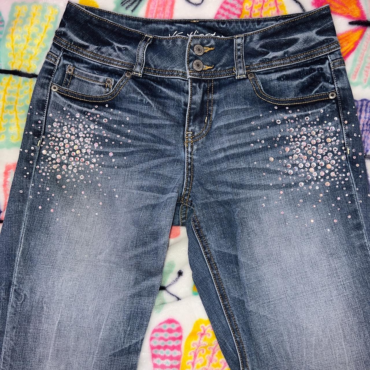 rhinestone bootcut jeans mcbling fits like a... | Depop