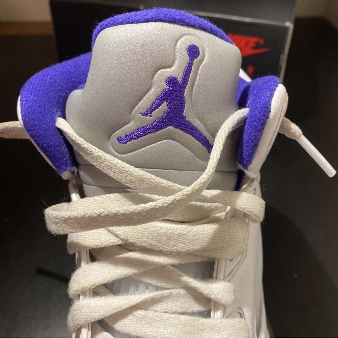 Jordan Retro 5 Black Purple Concord Check pictures... - Depop