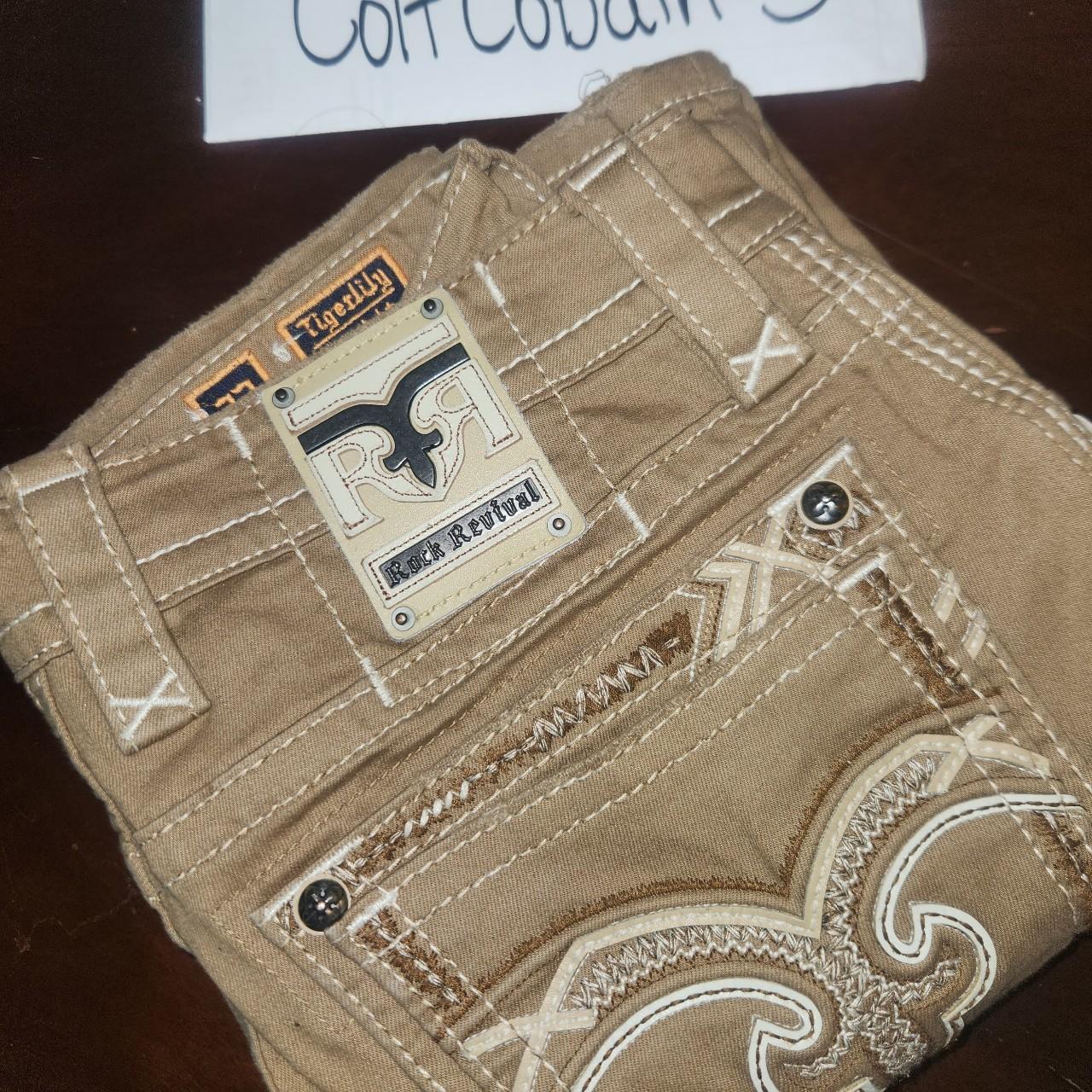 RockRevival Men's Tan and Khaki Jeans | Depop