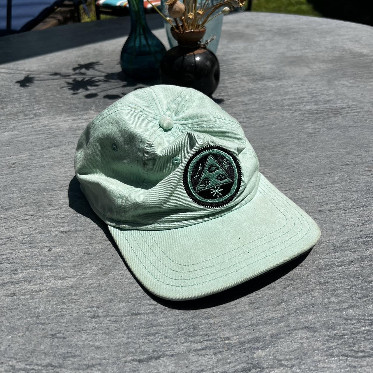 WELCOME Skateboards Hat Snapback Very light teal... - Depop