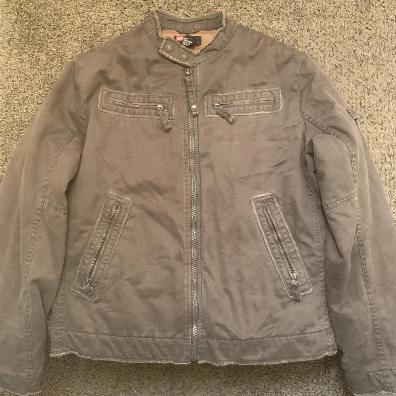Vintage diesel biker jacket Size XL fits L #vintage... - Depop