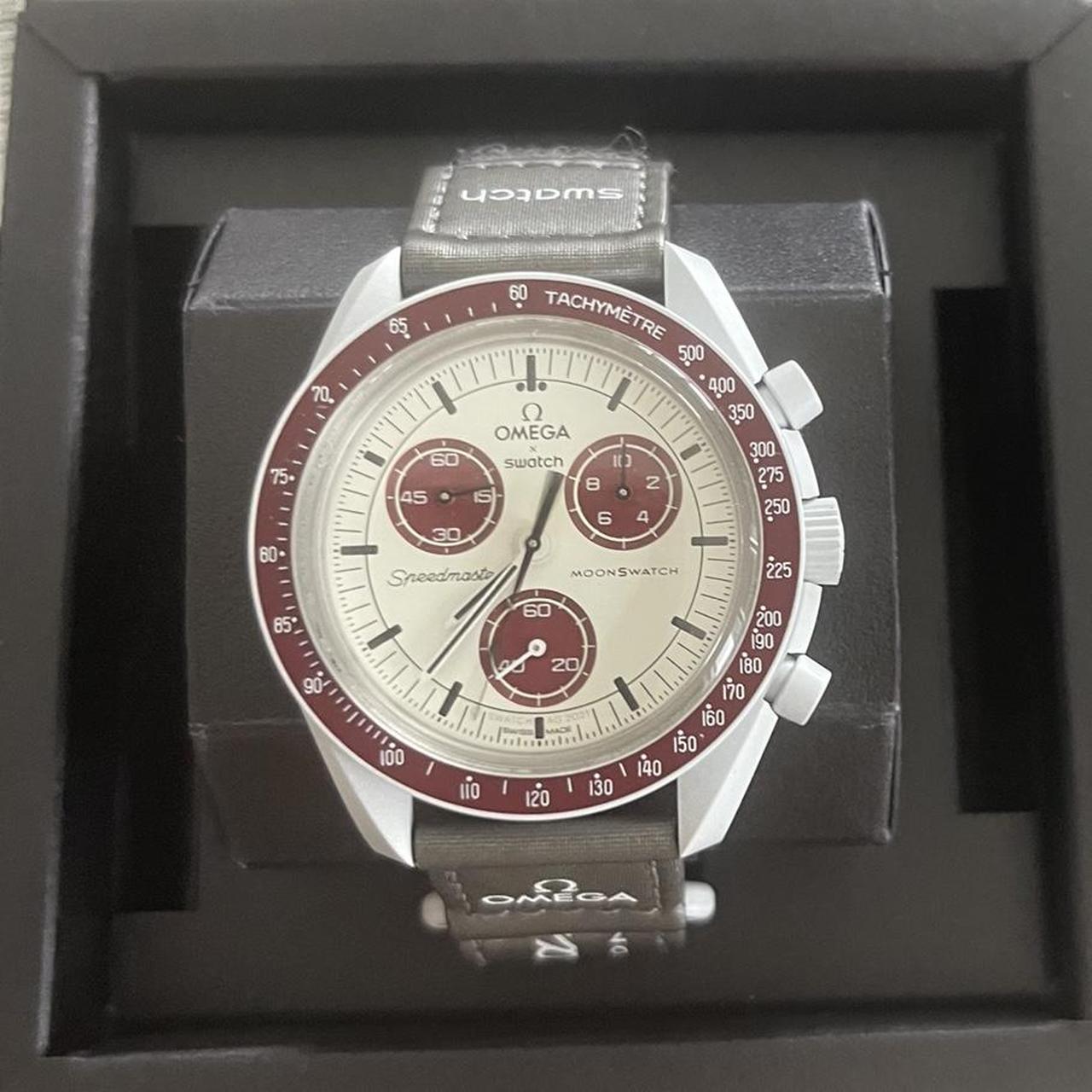 OMEGA x SWATCH Red and grey Special edition - Depop