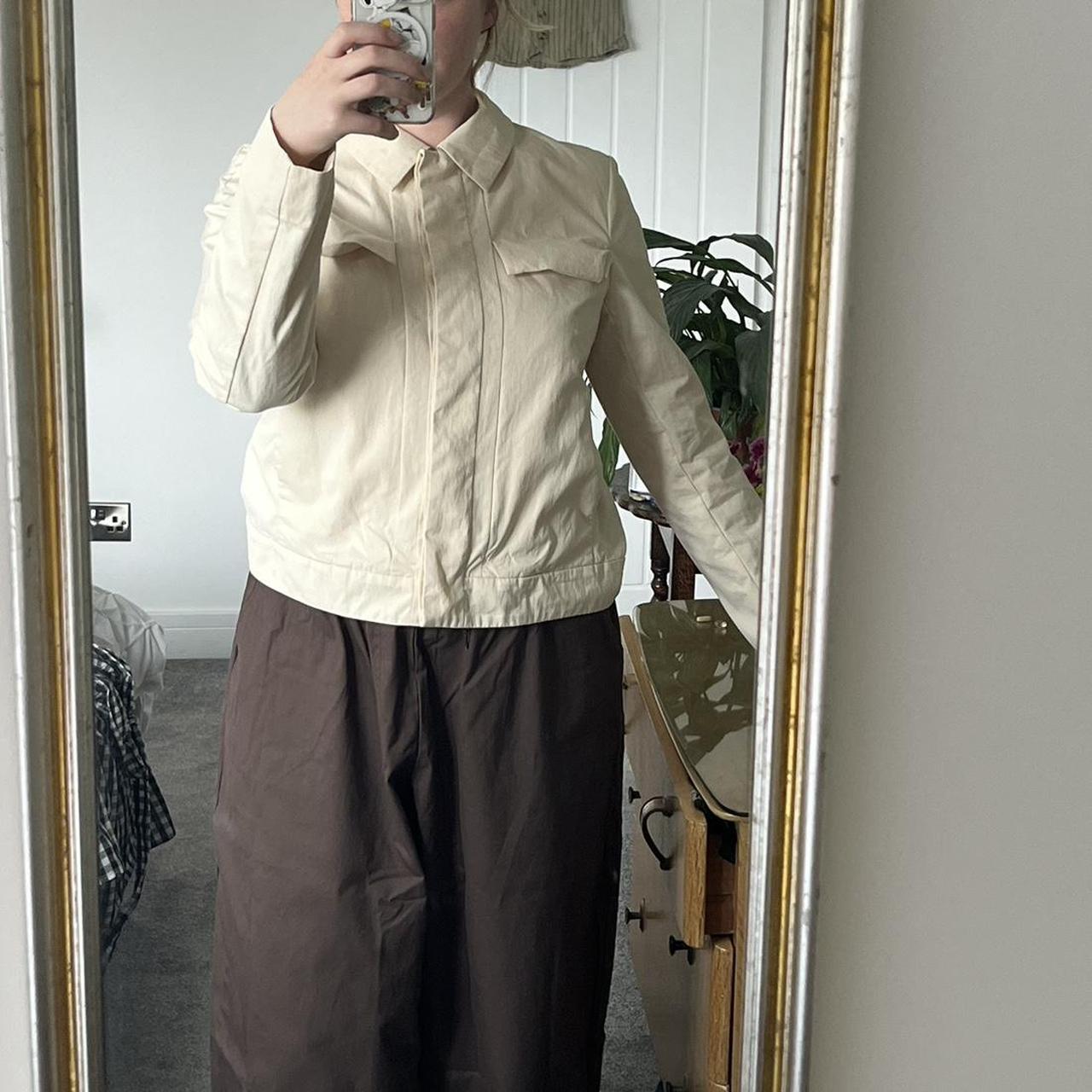 COS cream cotton jacket, only worn a few times like... - Depop