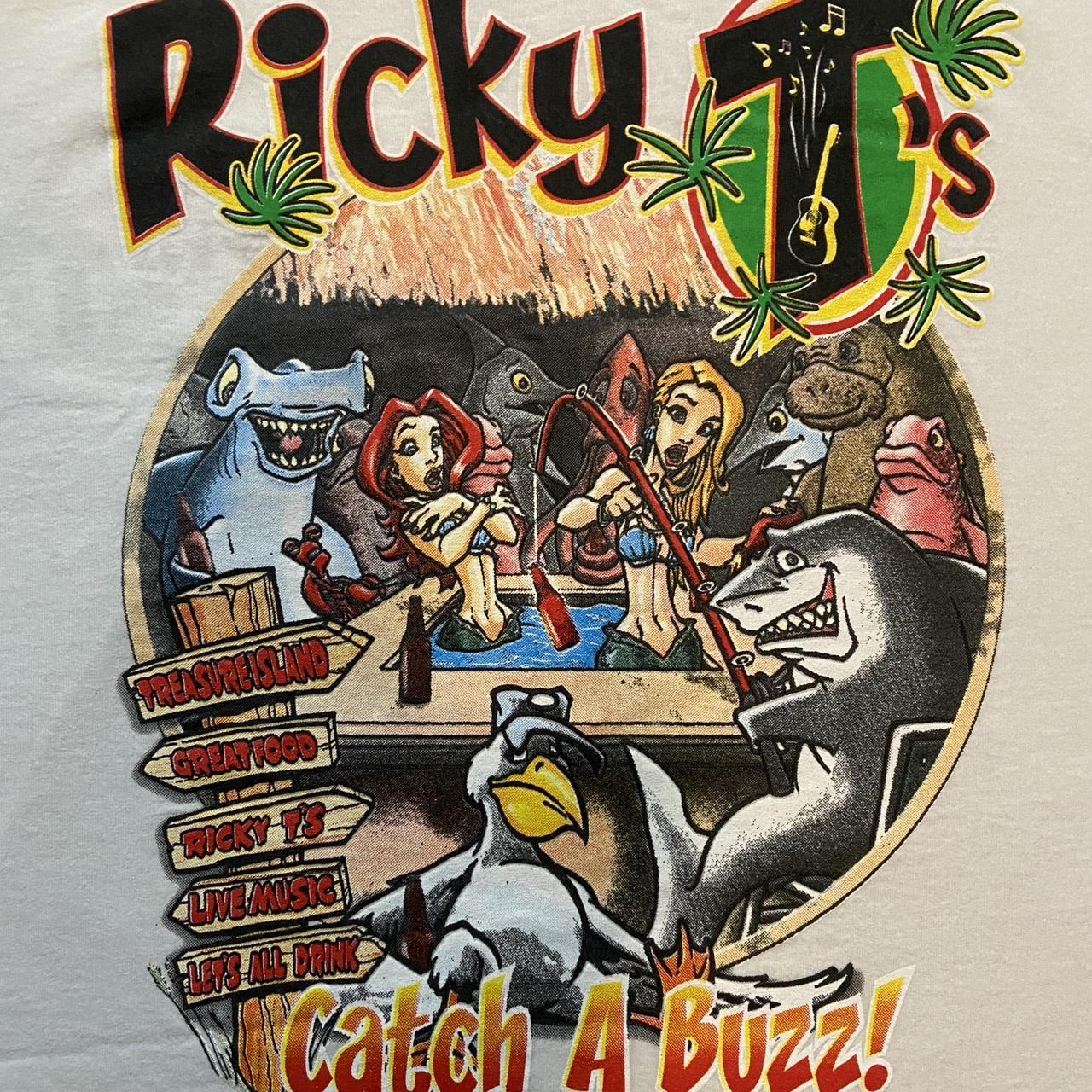 Vintage Men’s Ricky T’s “Catch A Buzz” Graphic T... - Depop