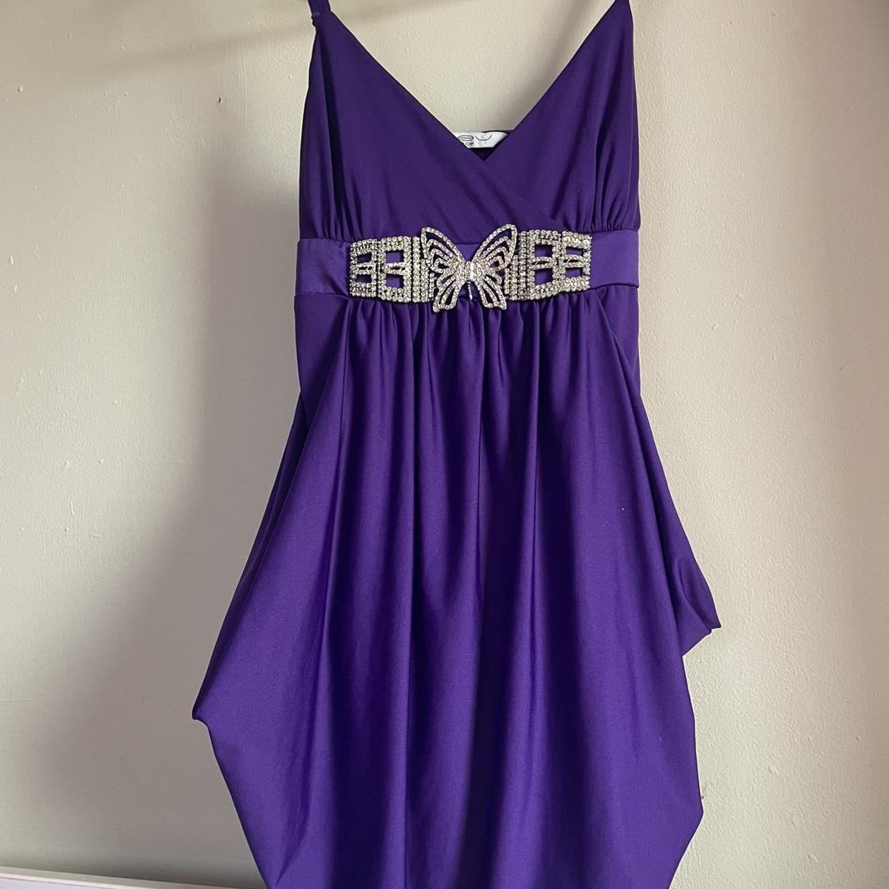 Y2k vintage new look butterfly rhinestone... - Depop