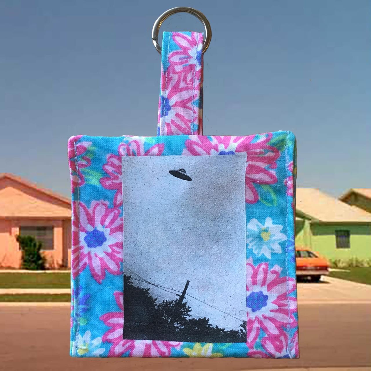 👽🌸SPACE CRUISER FLYING SAUCER HOME SEWN KEYCHAIN... | Depop