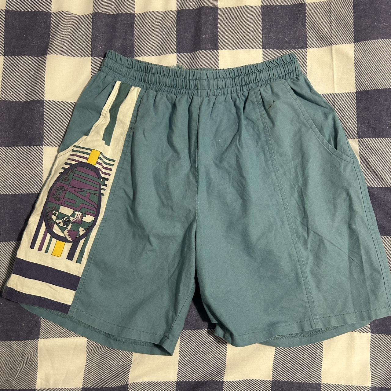 Beautiful blue vintage retro swim trunks Fits... | Depop