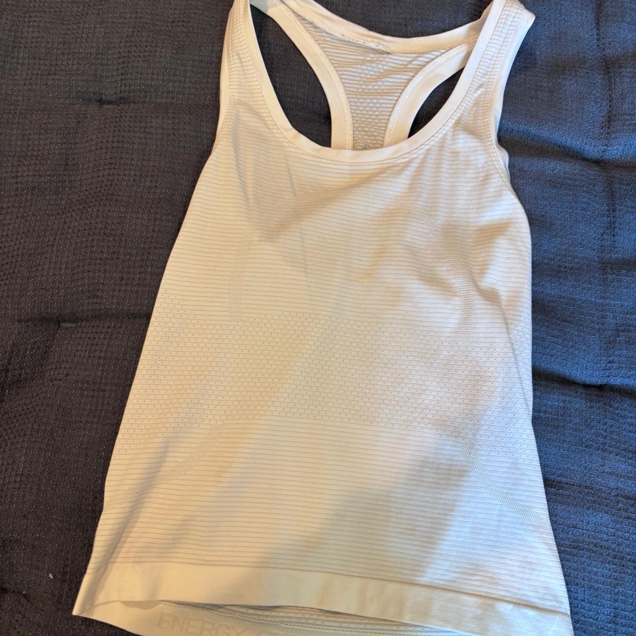 White Lululemon 2 swiftly tank | Depop