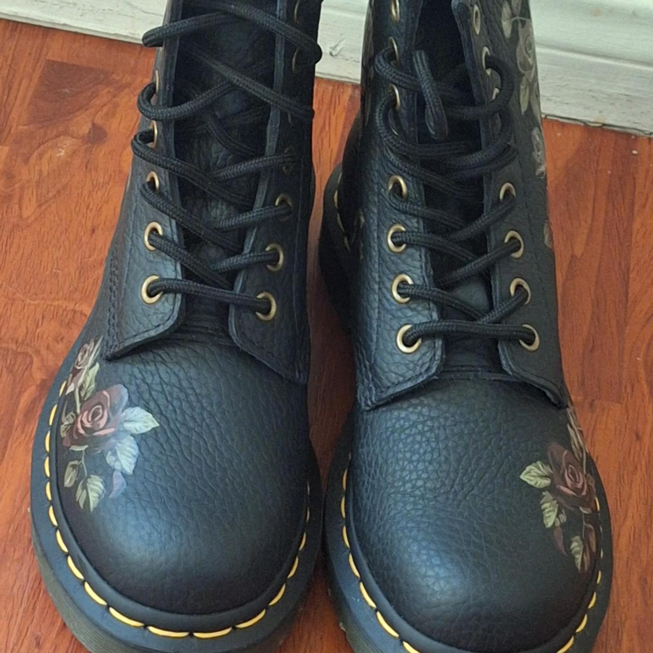 Size 6 Dr. Martens Decayed Roses boots PLUS Dr.... | Depop