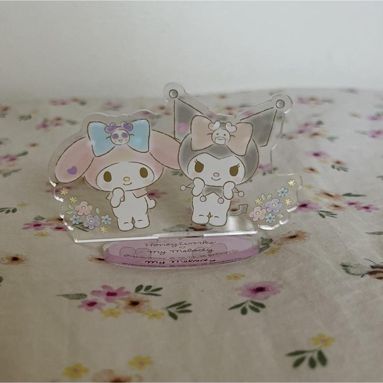 Super cute Kuromi and My Melody mini plastic standee... | Depop