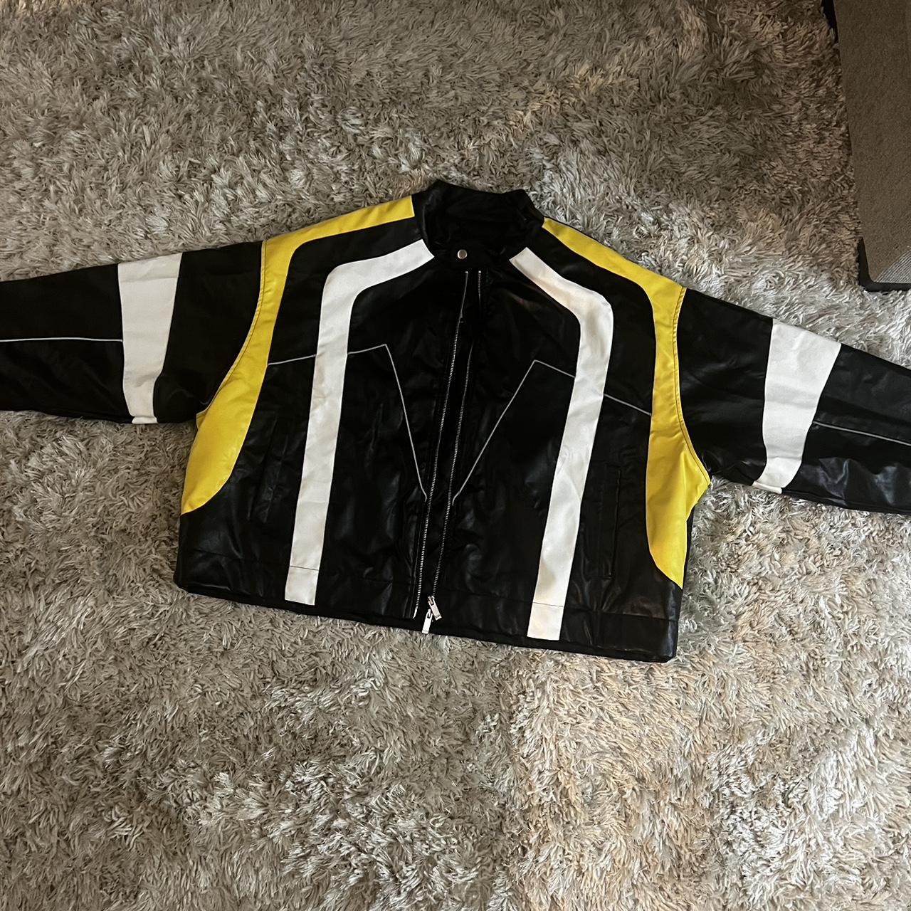 BooHoo Man Leather Biker Jacket Never worn Size:XL - Depop