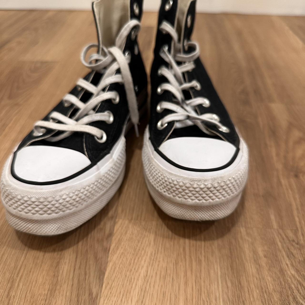 Black platform Converse - Depop