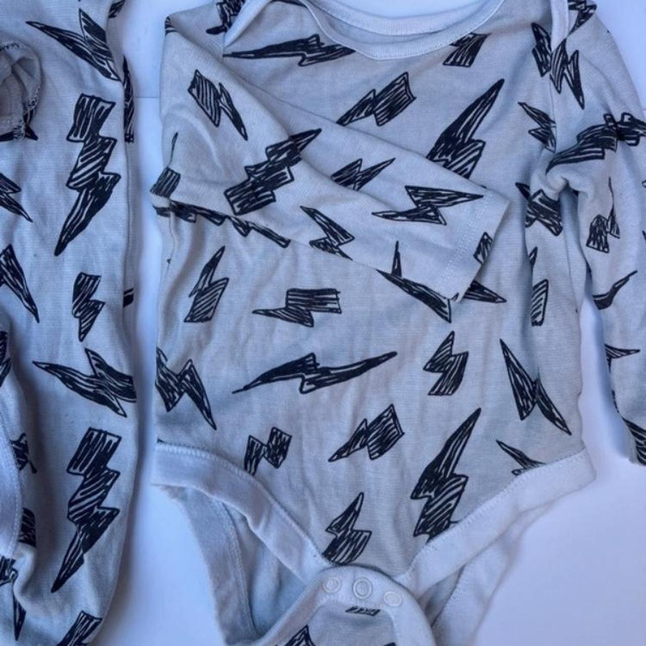 Baby lightning bolt clothes set Vest and onesie... - Depop