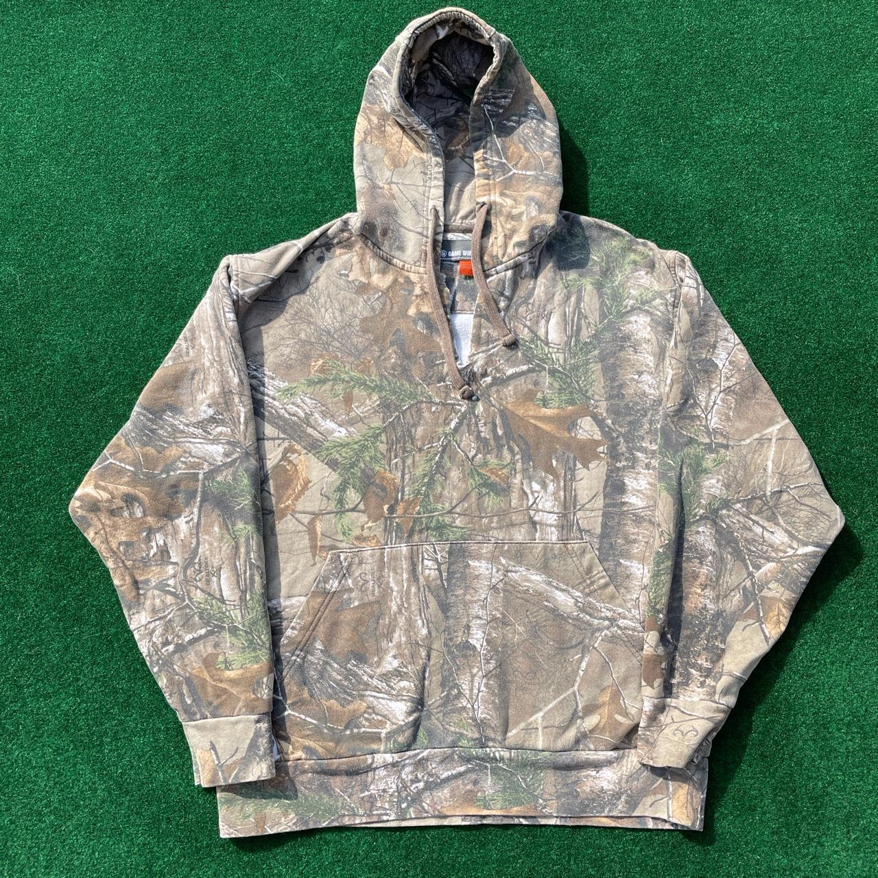 Realtree Men's Brown and Green Hoodie | Depop