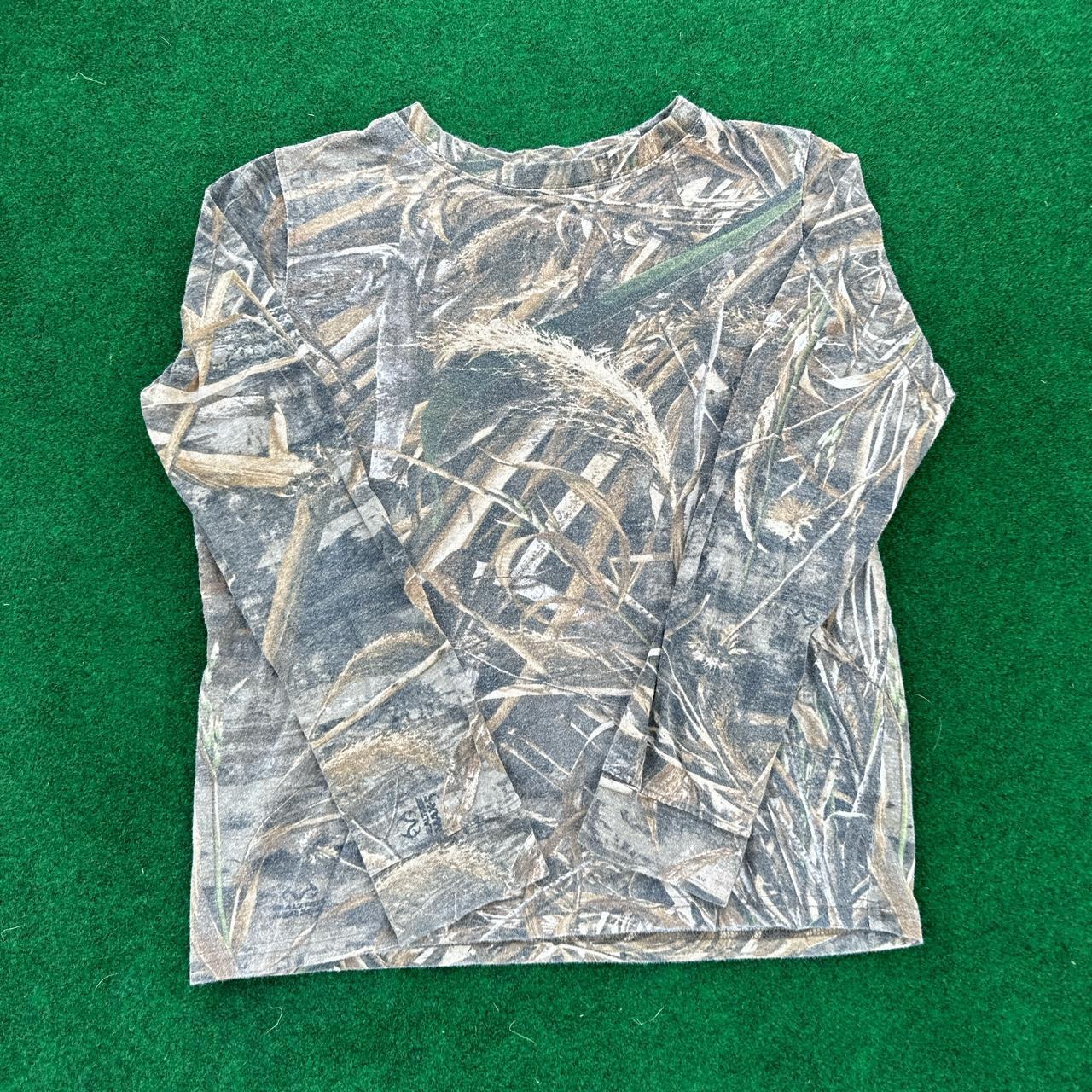 Camouflage Long-Sleeve labeled size youth large... - Depop