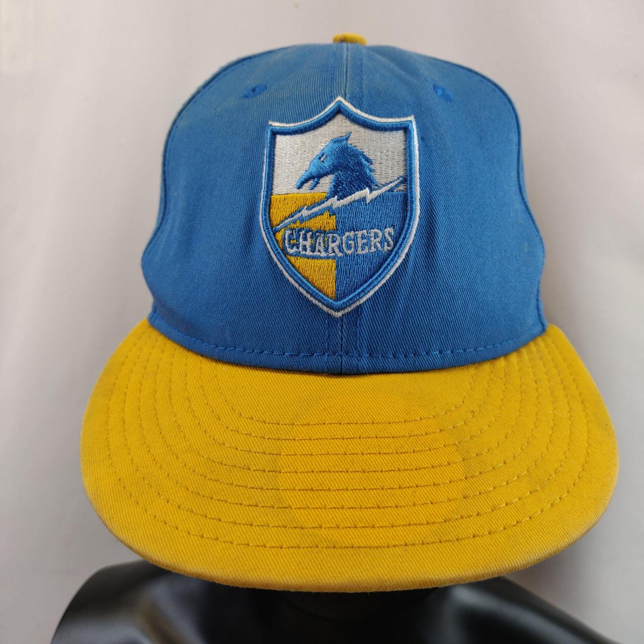 New Era Blue Yellow San Diego LA Chargers 59FIFTY... - Depop
