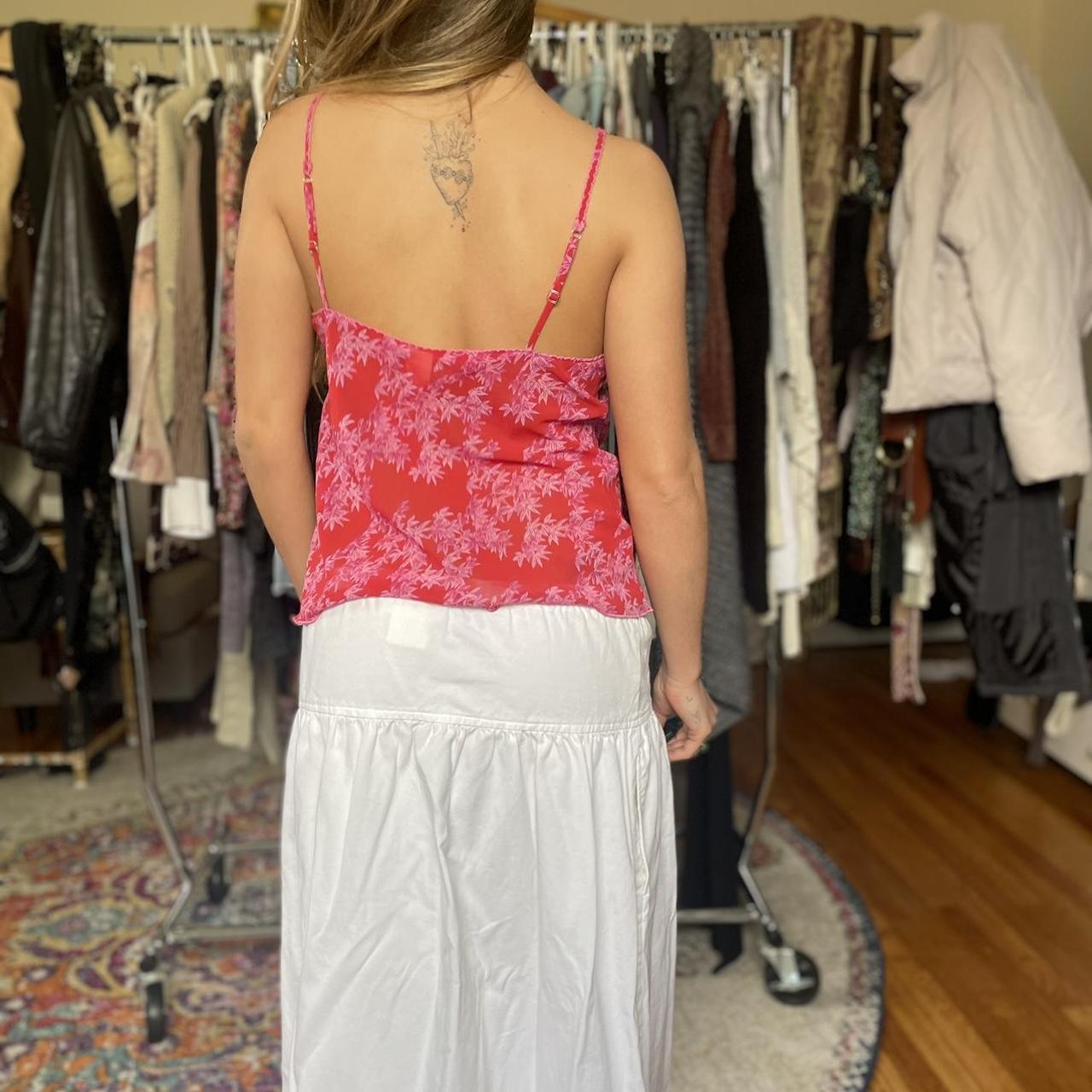 2000s mesh delicate floral top Fabric is Devine.... - Depop