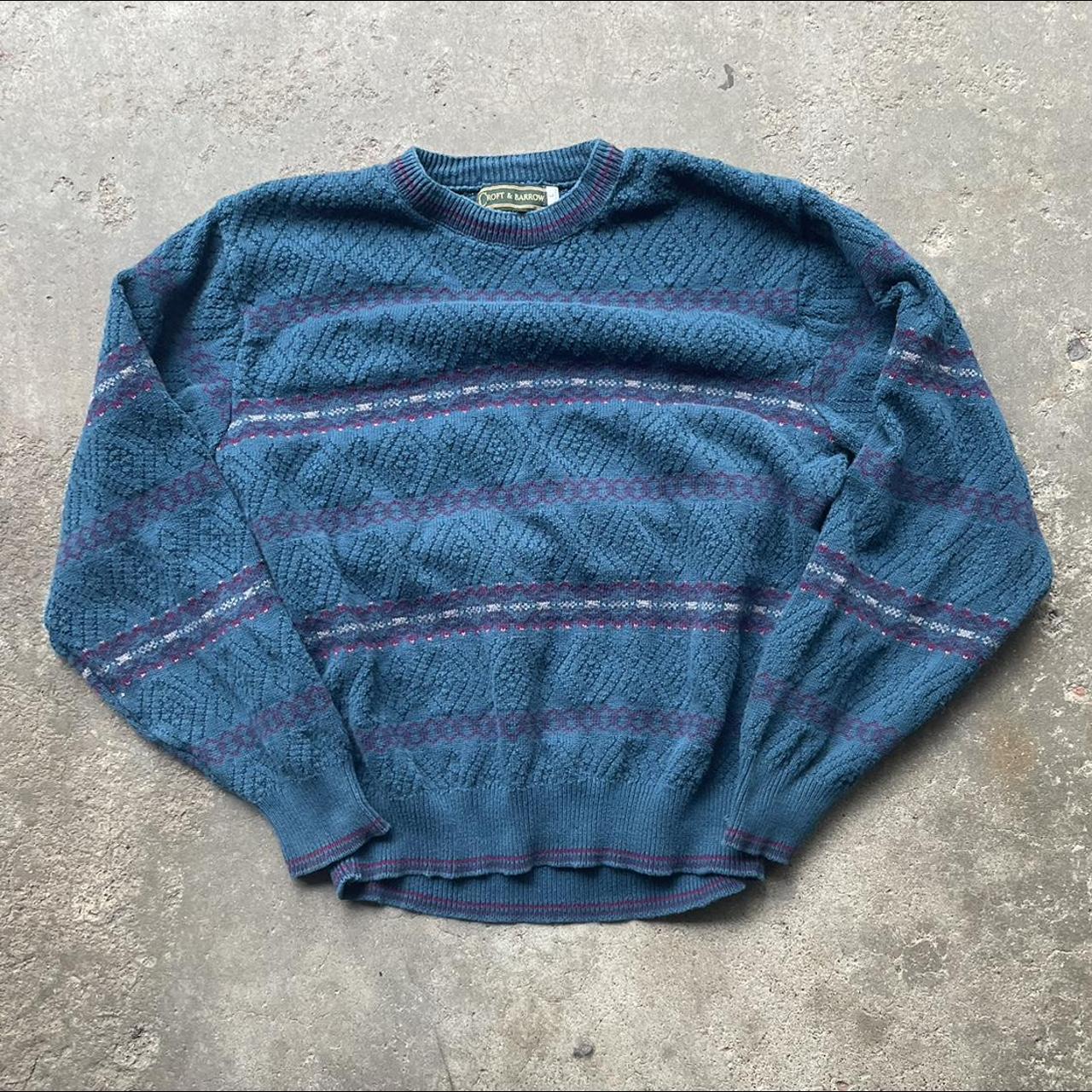 Vintage 90s Sweater super sick pattern and... - Depop