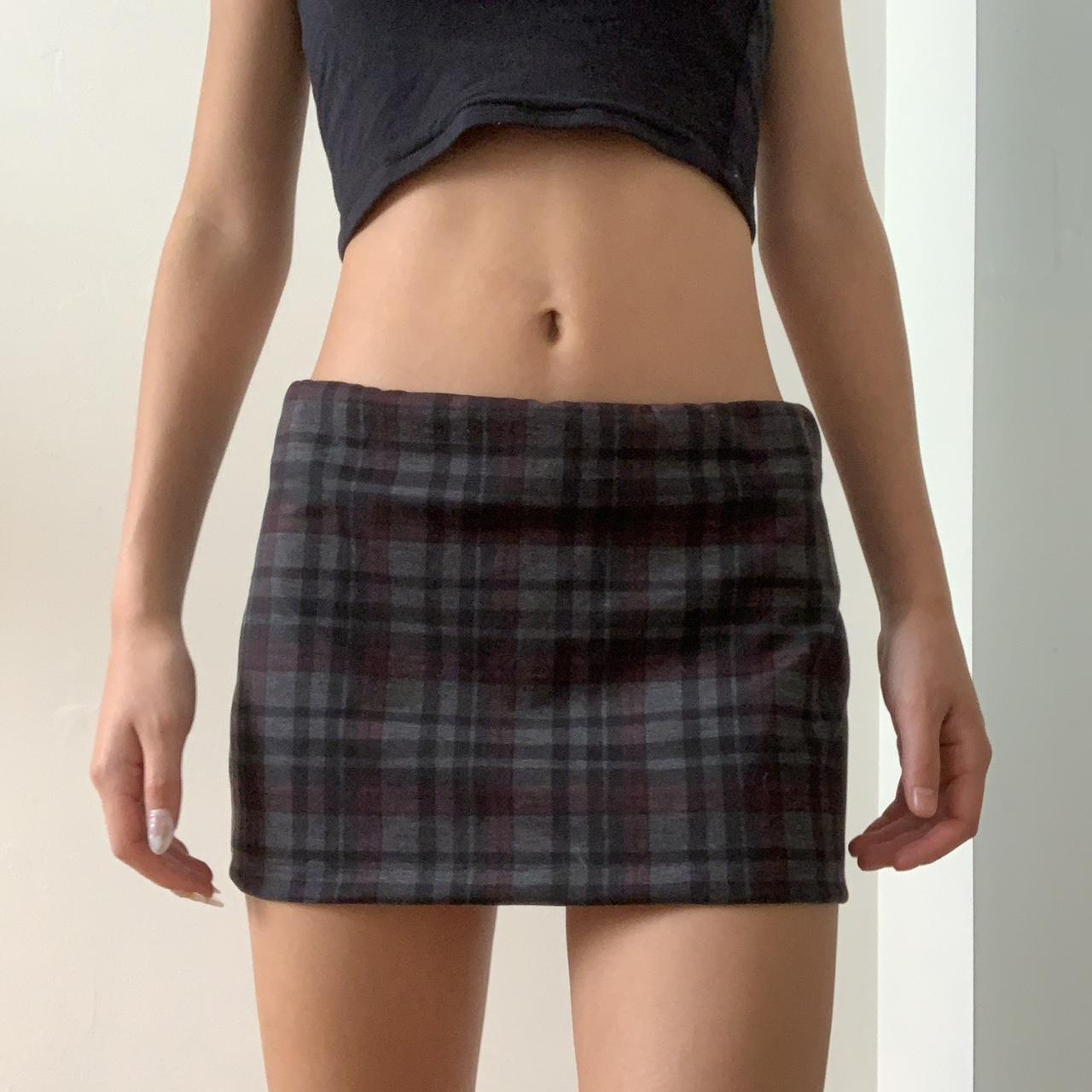 Low rise / waisted plaid micro mini skirt No flaws... - Depop