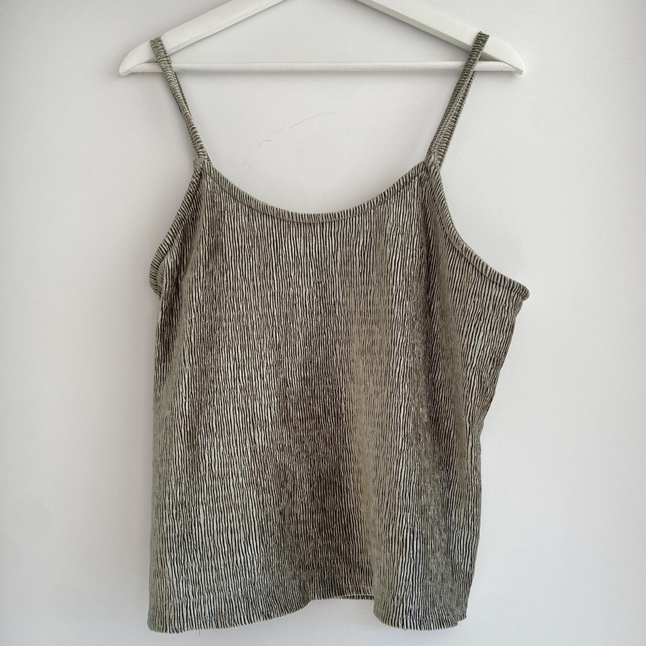 NATIVE YOUTH metallic singlet, side splits - Depop