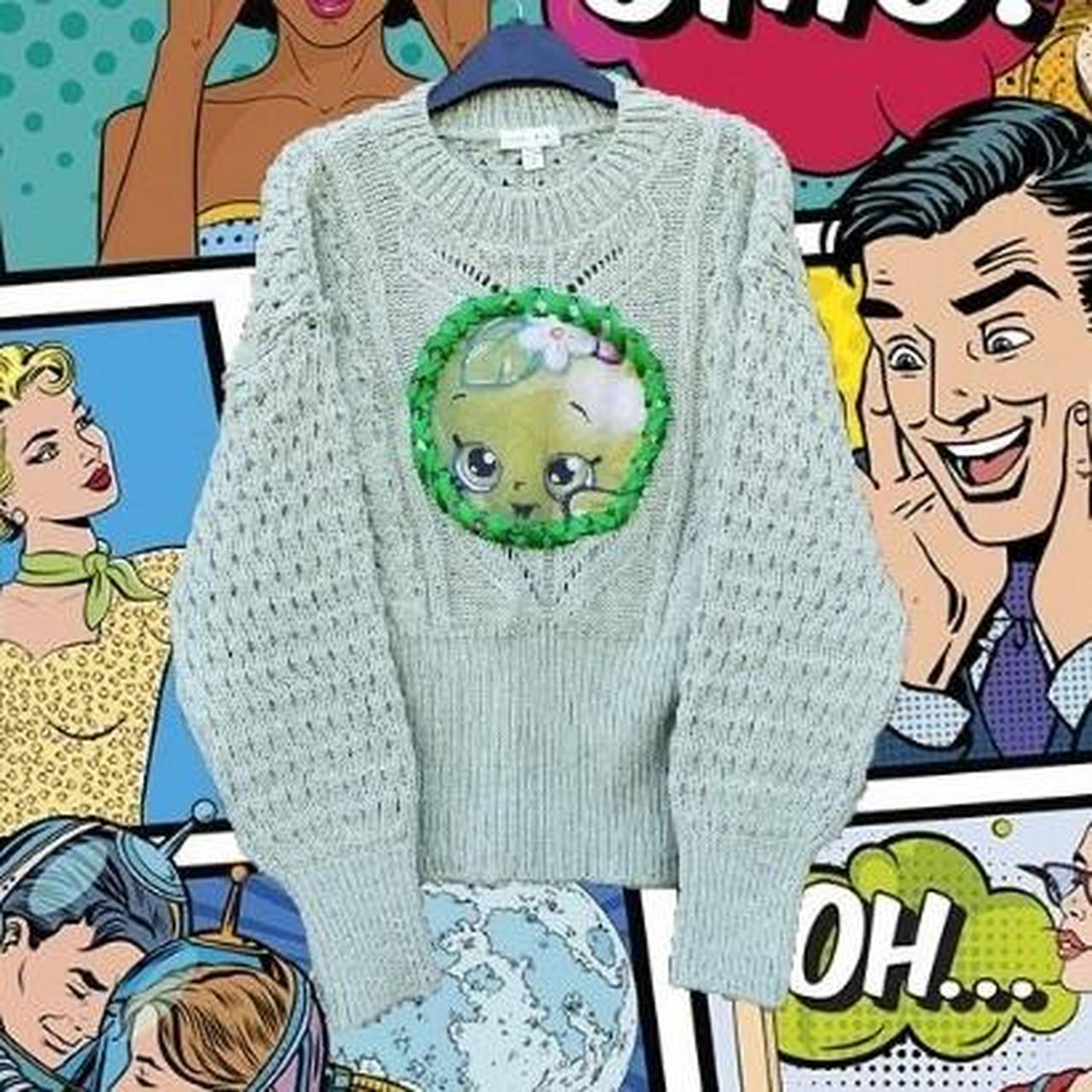 Gorgeous one of a kind reworked jumper. Pale green... - Depop