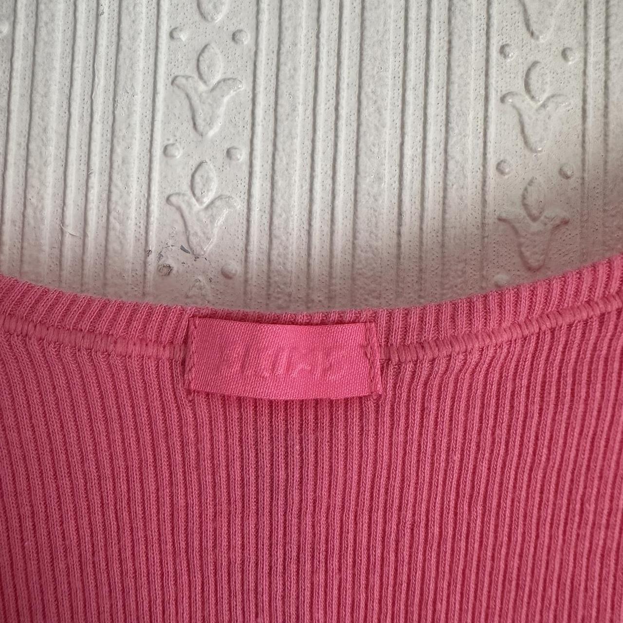 Skims sugar pink cotton rib tank top. Size S. Worn... - Depop