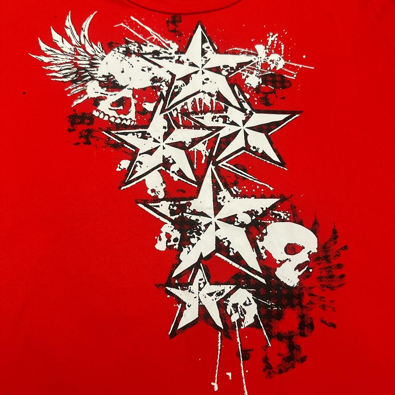 Red affliction style tee shirt Thrifted this a... - Depop