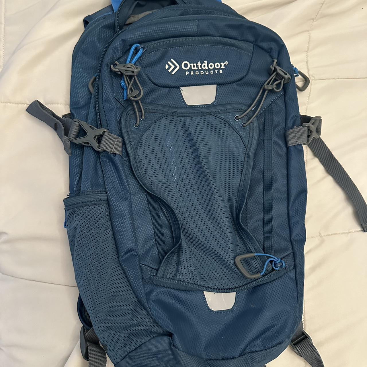 Blue and grey backpack for school, hiking, or travel... - Depop