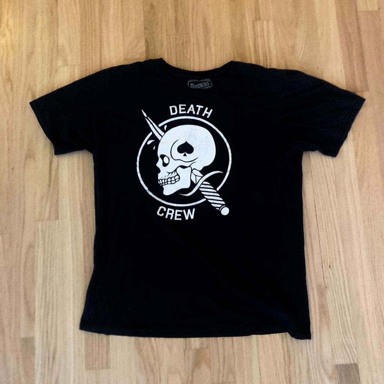Ruckus Apparel Death Crew Tee. very heavily worn.... - Depop