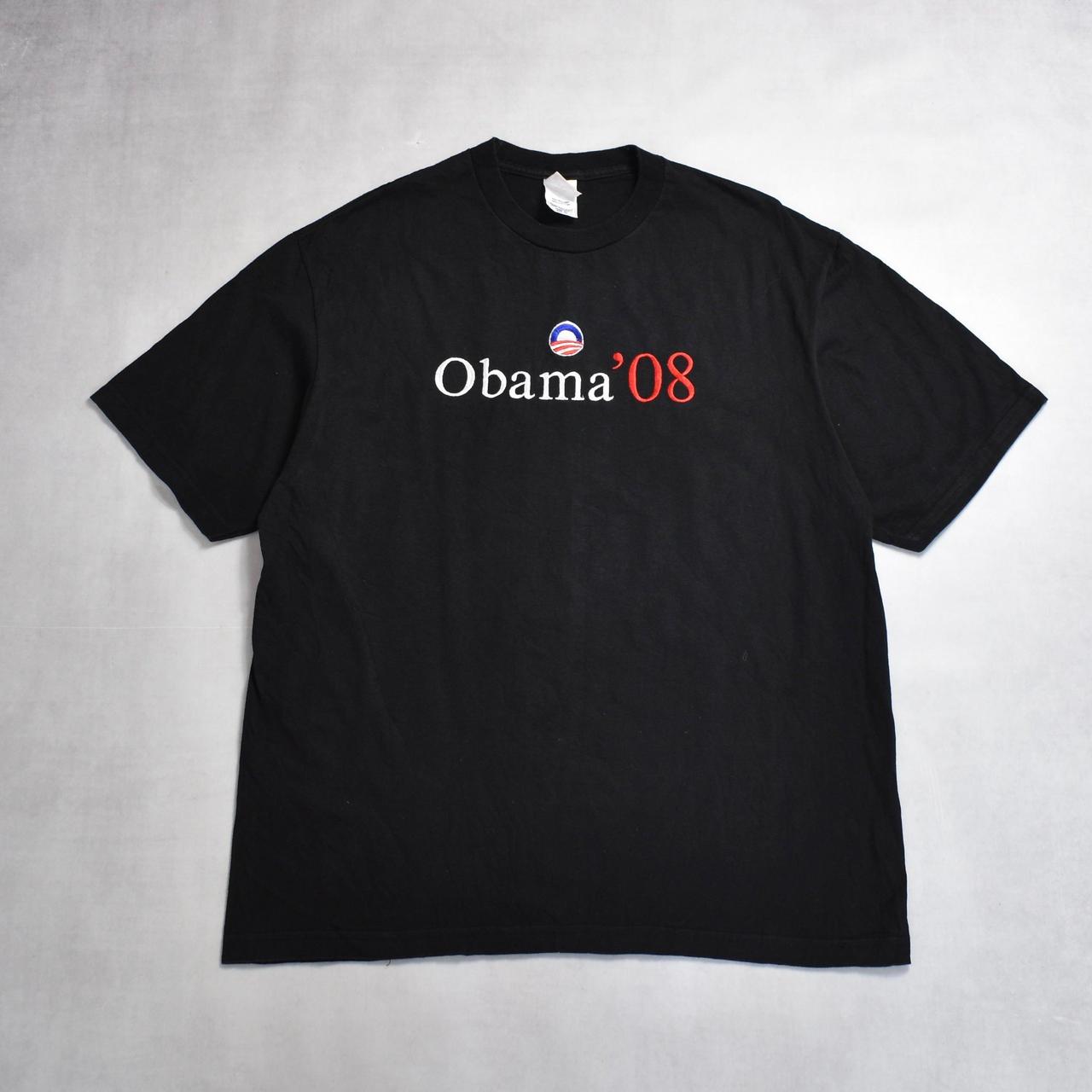 Description - Vintage Obama 2008 black tee Size -... - Depop