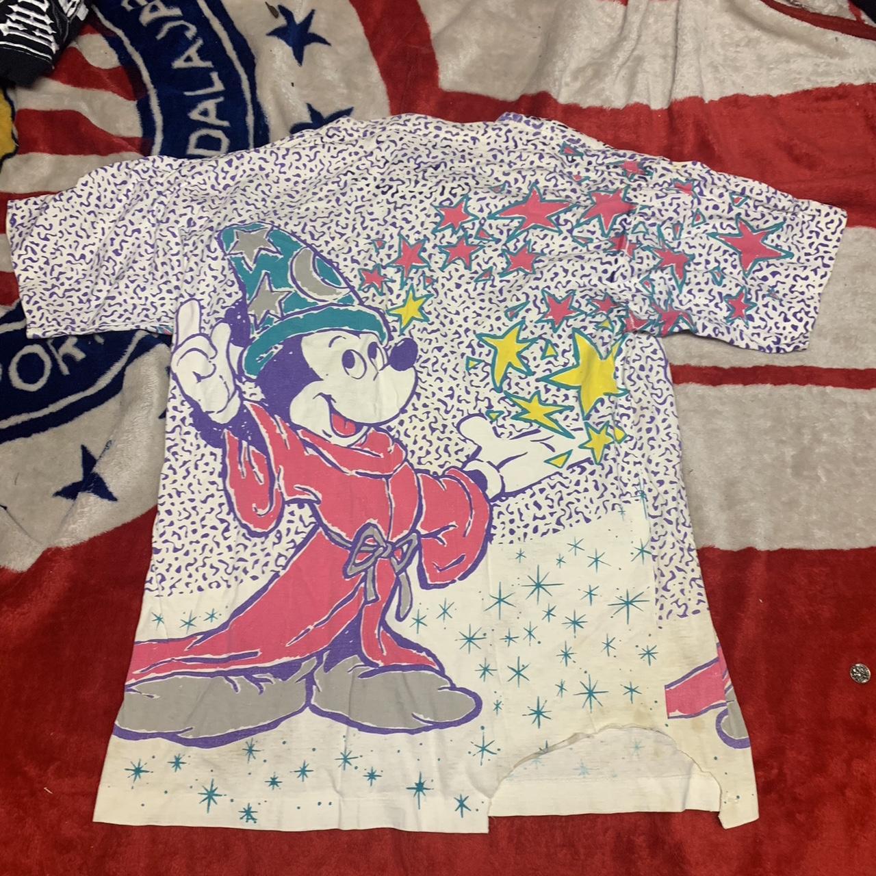 Vintage Mickey Mouse AOP Size XL Has a rip at the... - Depop