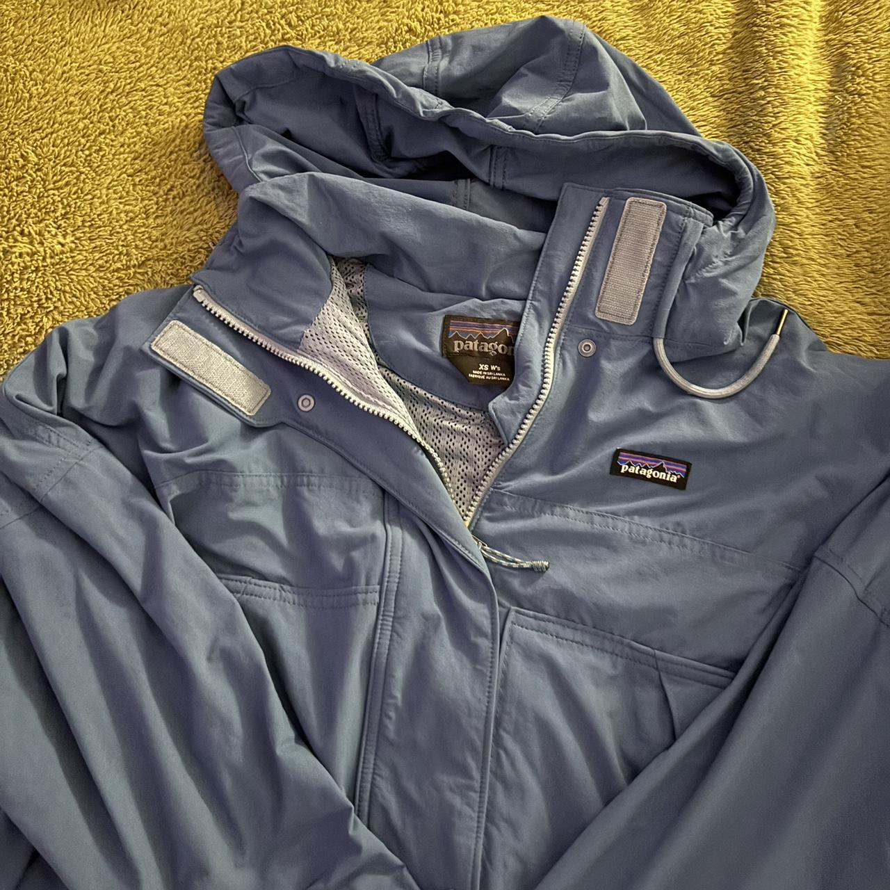 Patagonia blue windbreaker, water resistant jacket.... - Depop
