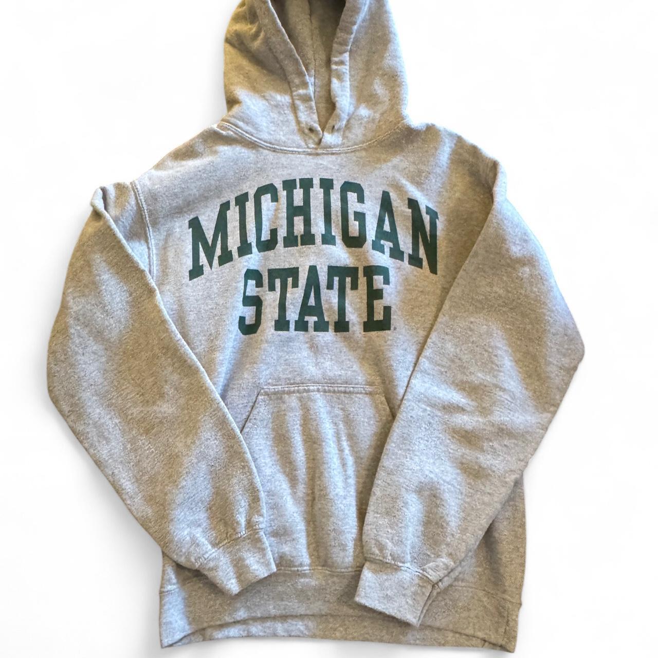 Grey Michigan State Hoodie Classic grey hoodie with... | Depop