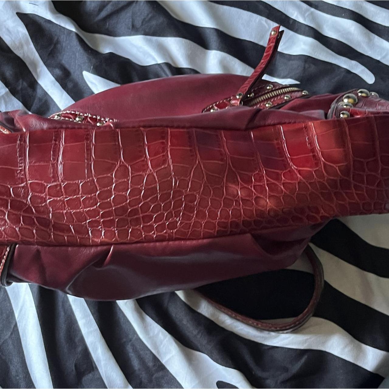 dark red shoulder bag by the brand mercer & madison... - Depop