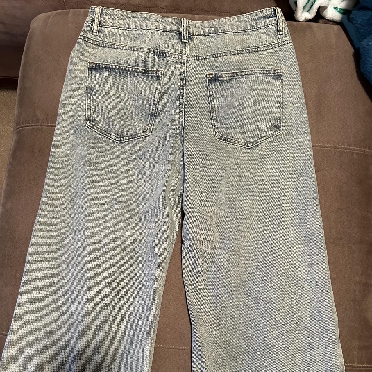 ediked magda low rise acid washed jeans size small... - Depop