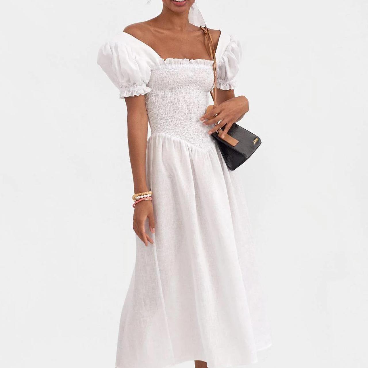 Daily Sleeper Belle Dress White M Fits S-M perfect - Depop