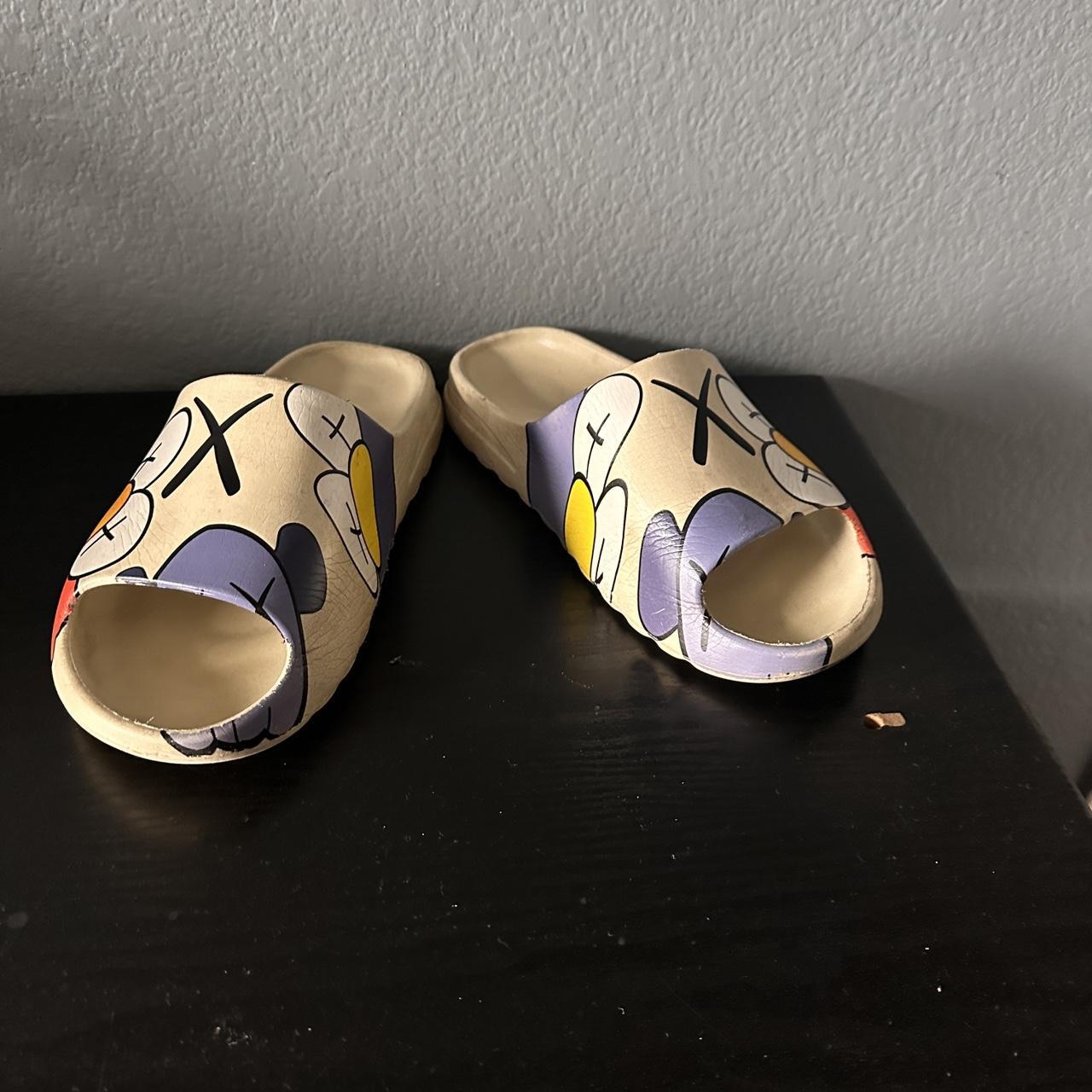 > KAWS x Elmo Slides ️ > Worn a couple times,... - Depop