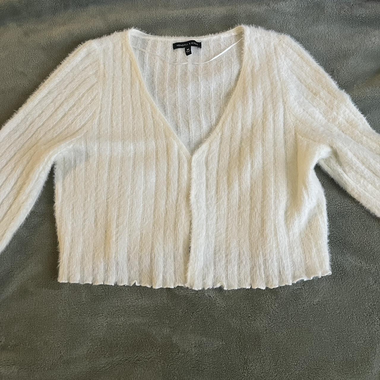 pacsun fuzzy cropped cardigan ღ $6.19 shipping ღ... - Depop