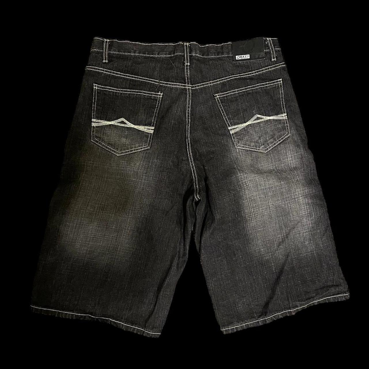 Qruel Baggy Denim Jorts Size: 38 Color: Faded... - Depop